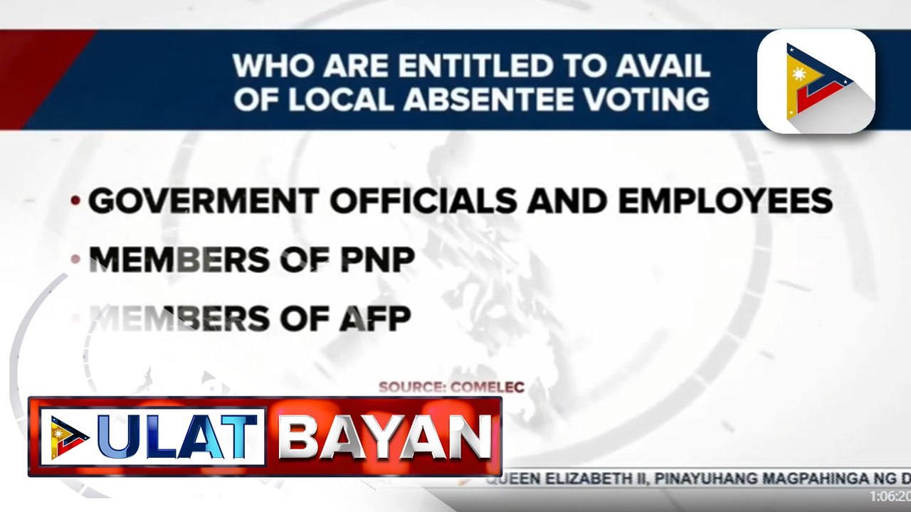 Local absentee voting, itinakda ng COMELEC sa April 27 hanggang 28 ...