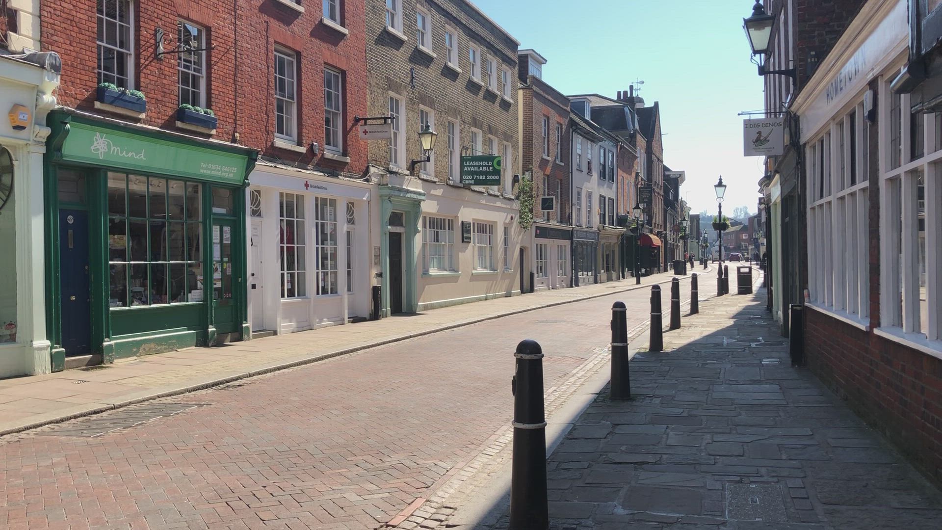 Rochester High Street is almost deserted this morning