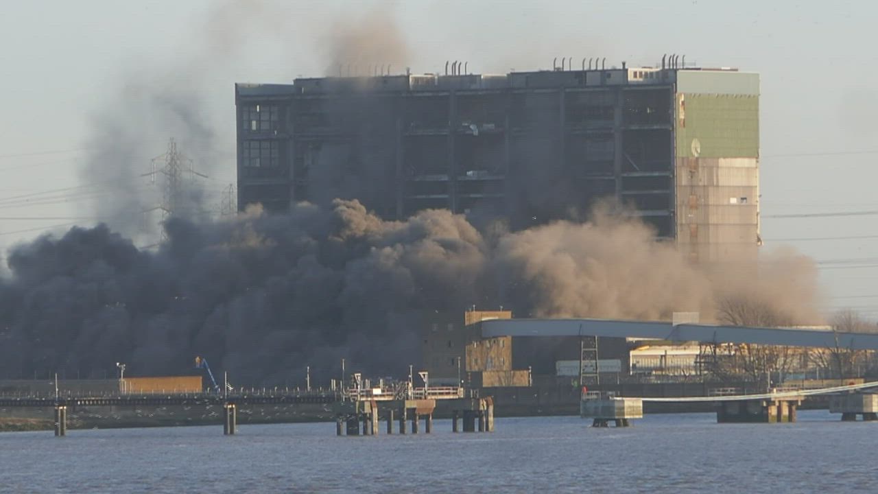 Tilbury Power Station demolition Tilbury Power Station demolition