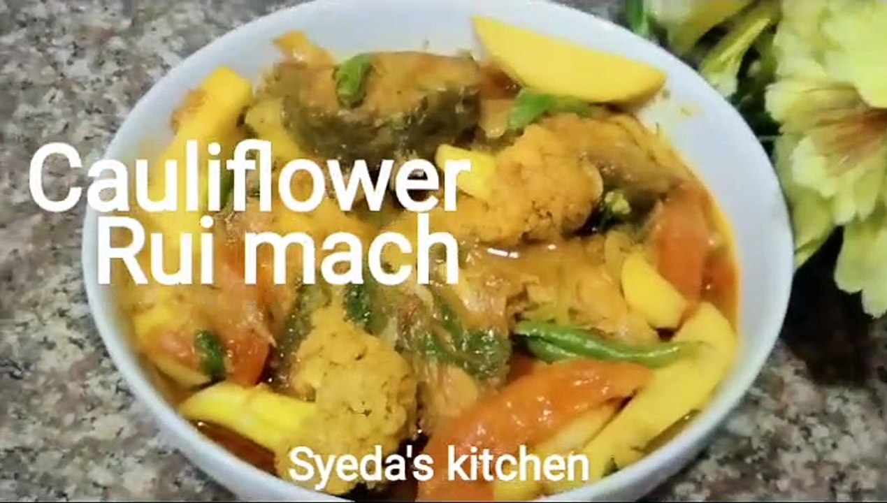 Cauliflower with rui mach recipe - video Dailymotion