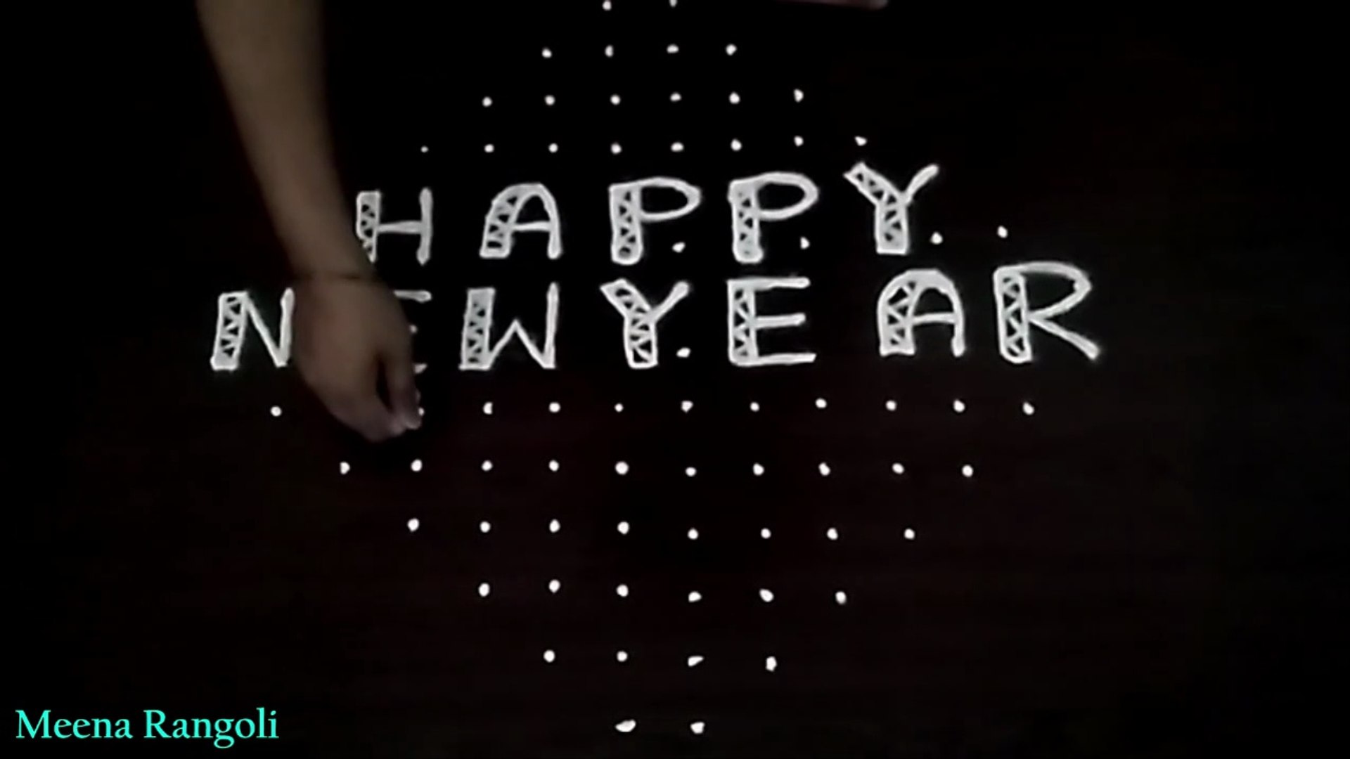 Beautiful Rangoli Designs For New Year With Dots