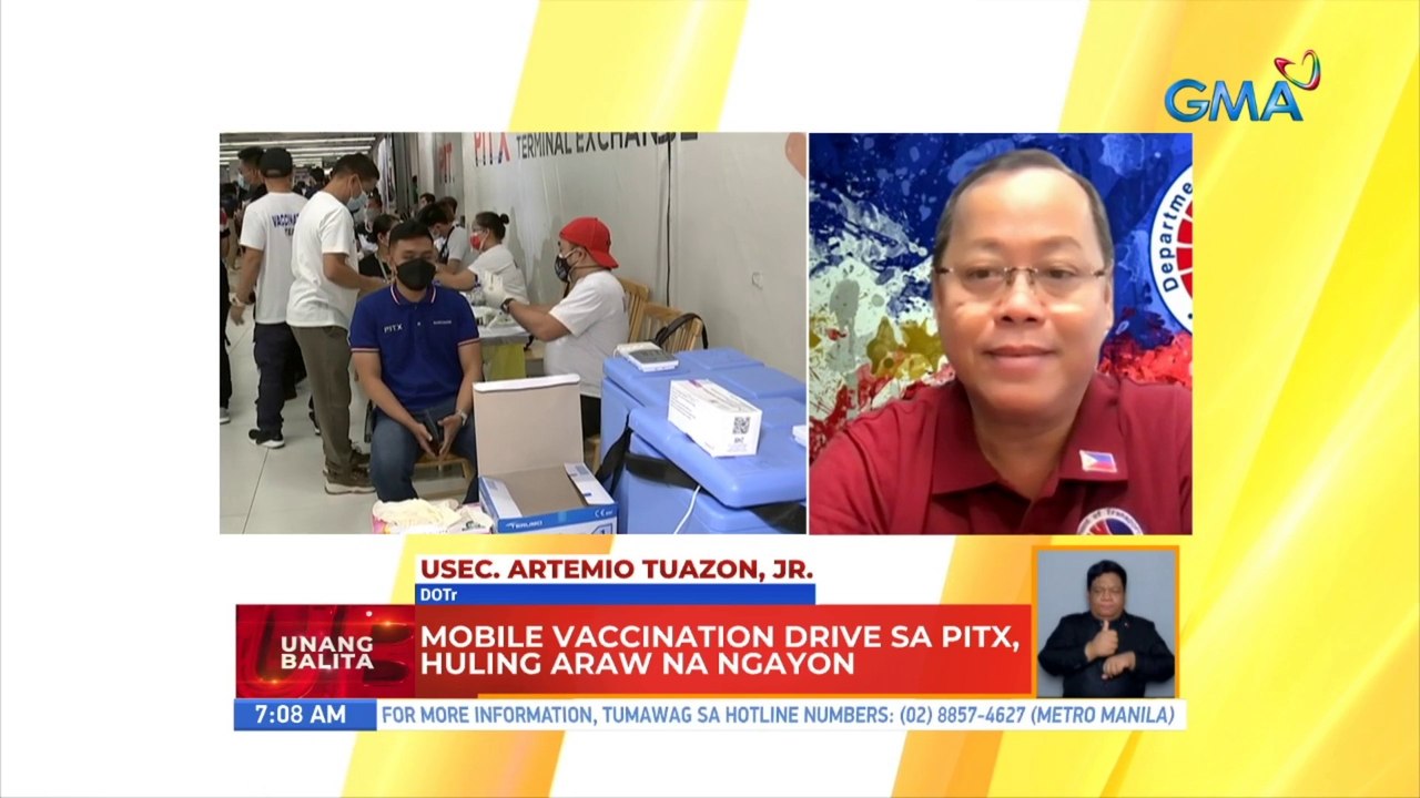 Panayam kay DOTr Usec. Artemio Tuazon, Jr. hinggil sa mobile vax drive ...