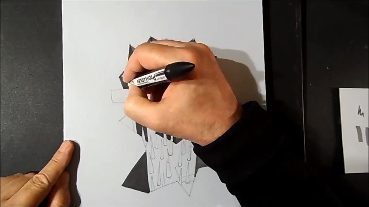 Drawing a Hole Trap - How to Draw Trap - Trick Art Draw 3D - video ...