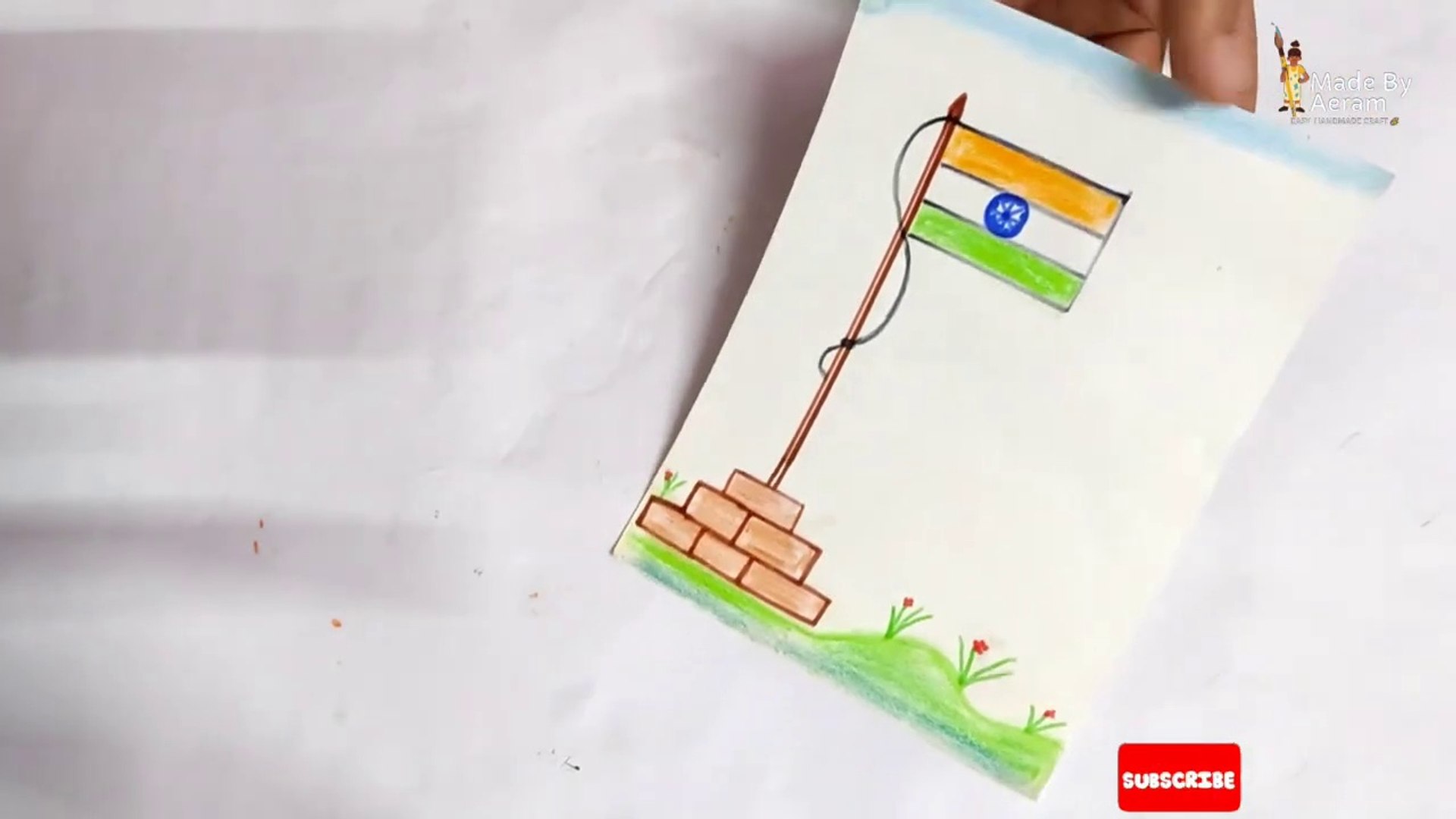 Indian National Flag Drawing Kids