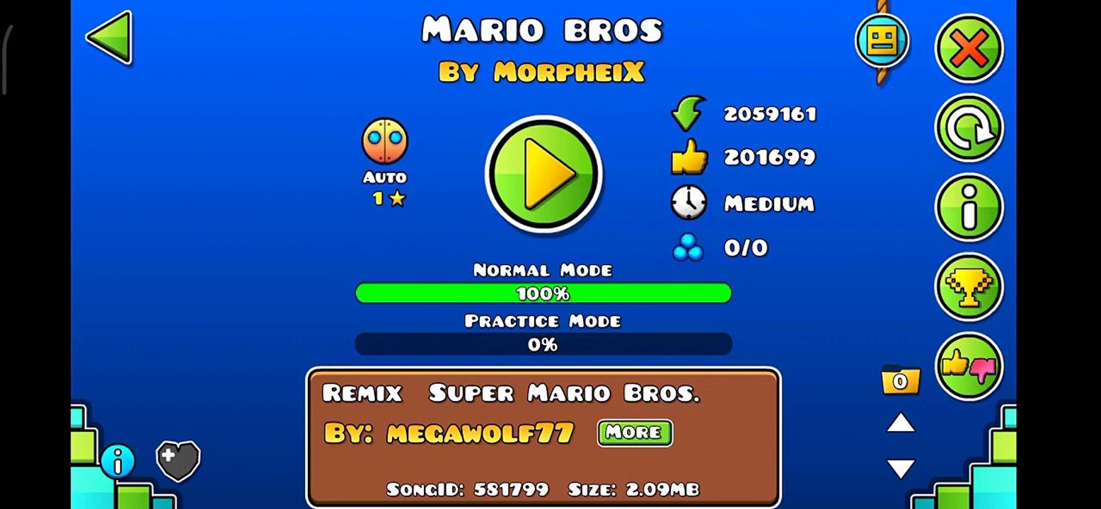 MARIO BROS AUTO (Geometry Dash) - Vidéo Dailymotion