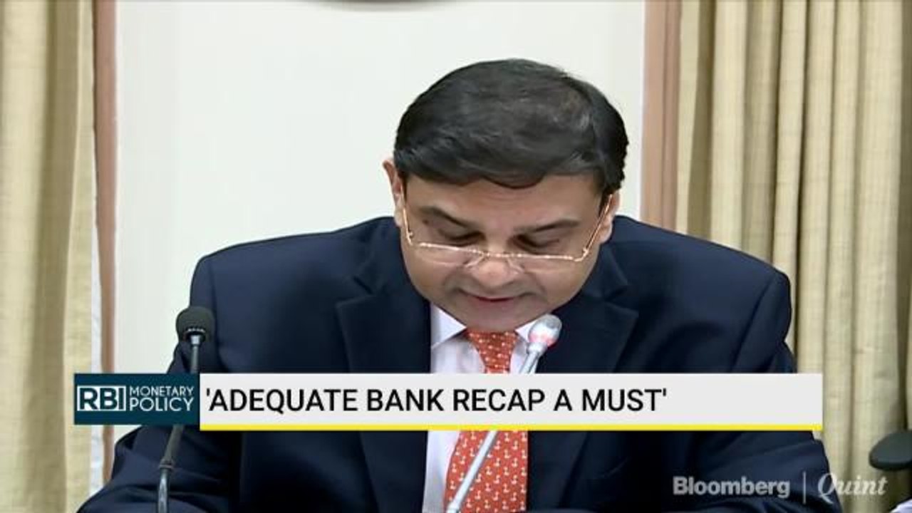 Need To Recapitalise Banks Adequately, Says Urjit Patel - video Dailymotion