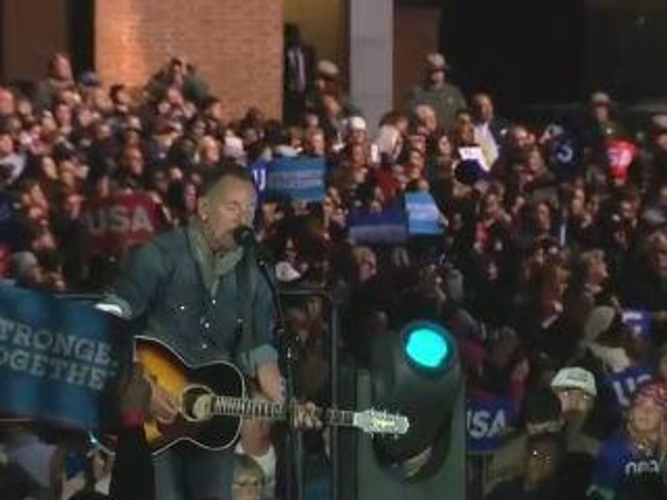 Bruce Springsteen, Jon Bon Jovi perform at Hillary rally on eve of ...