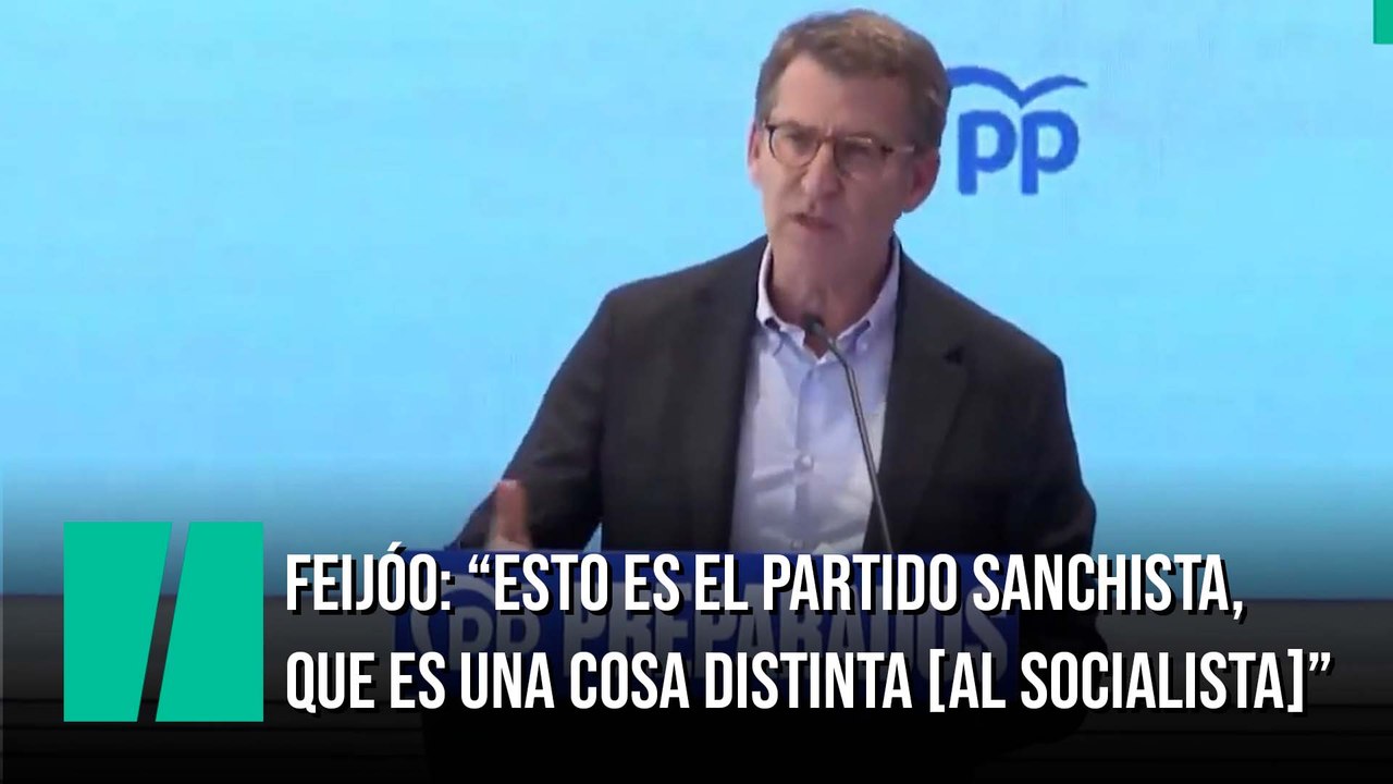 Feijóo: "Esto es el 'Partido Sanchista', que es distinto [al Socialista ...