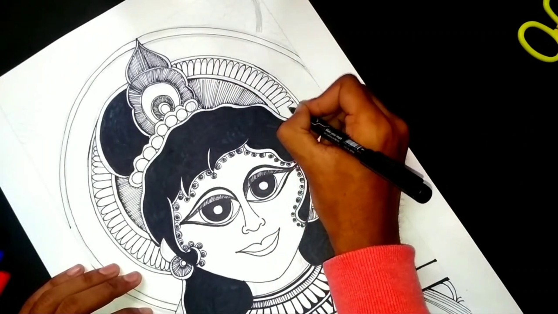 Easy Krishna Drawing