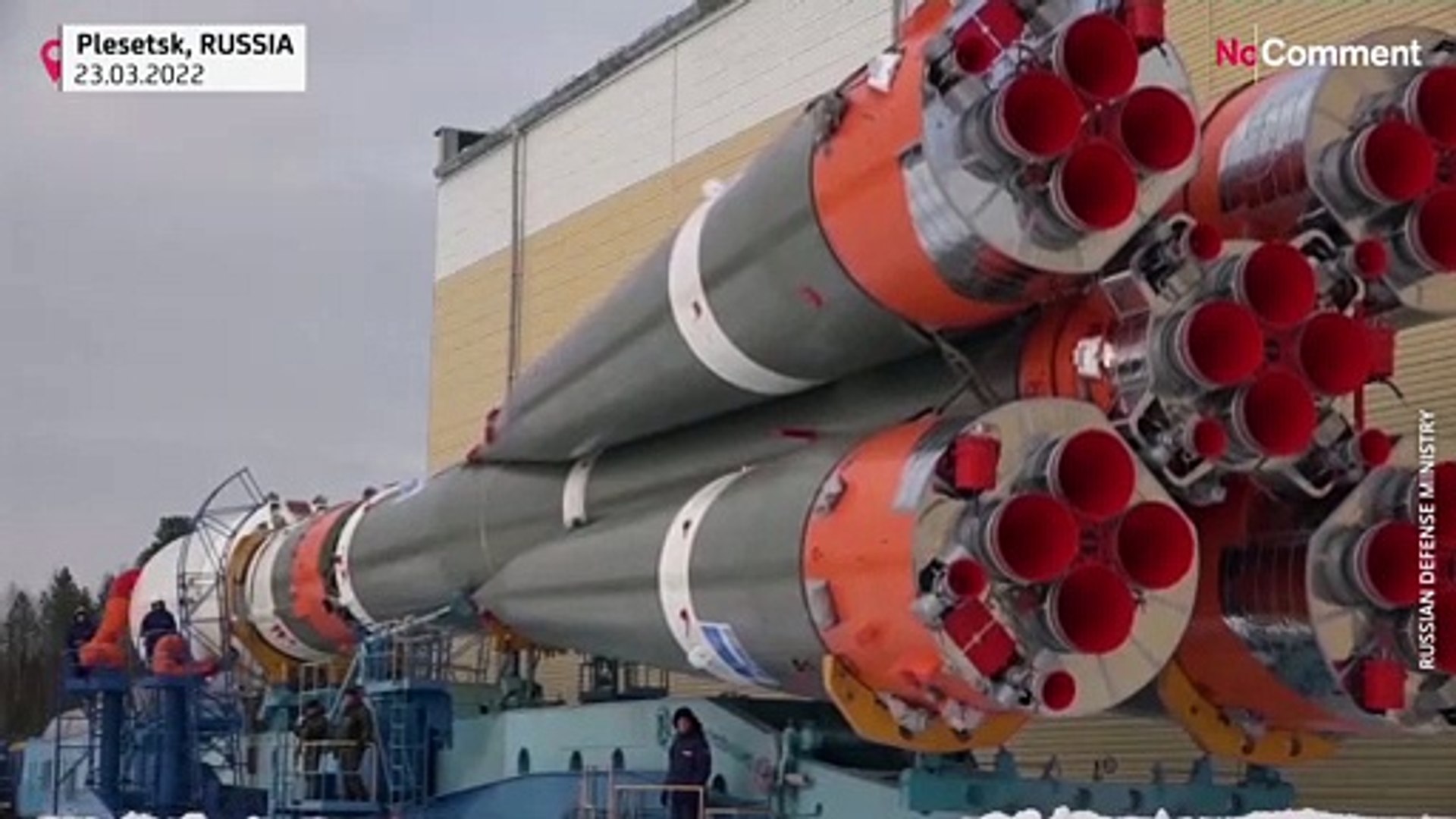 Soyuz rocket takes off featuring letter Z