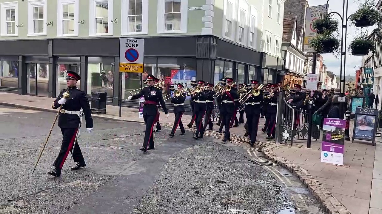 The march through the town