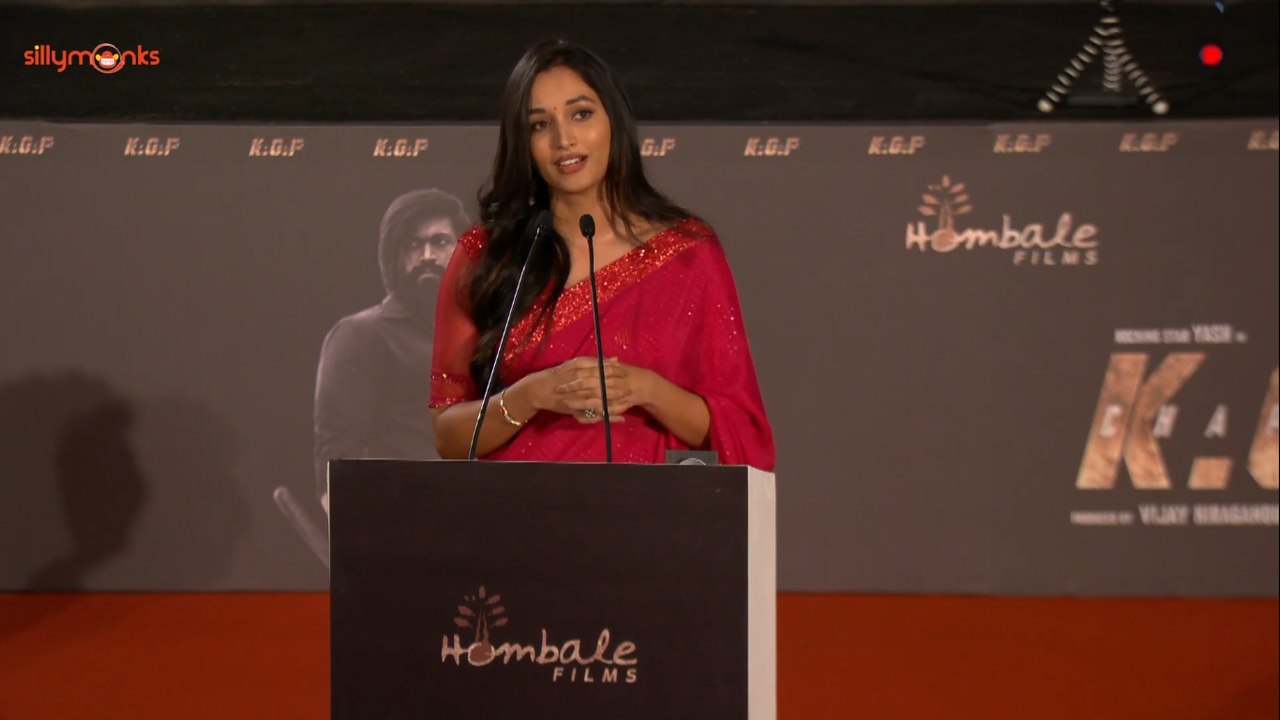 Heroine Srinidhi Shetty Speech at KGF Chapter 2 Trailer Launch - video ...