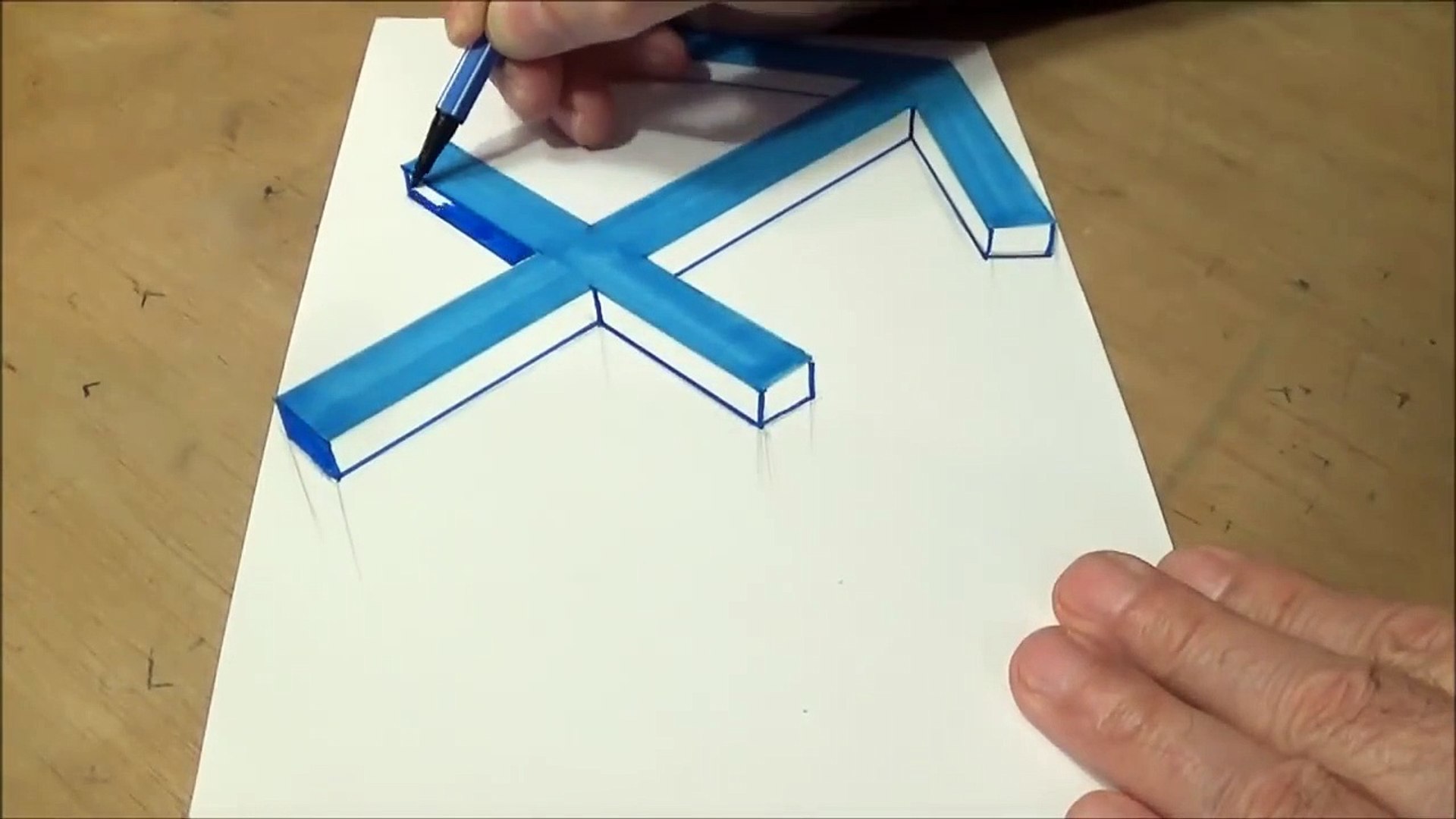 3d Cross Drawings In Pencil