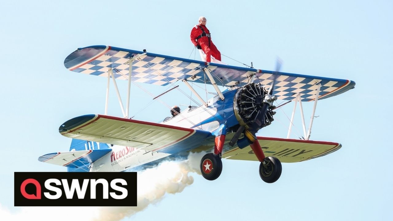 95-year-old Brit becomes the world's oldest WING WALKER - video Dailymotion