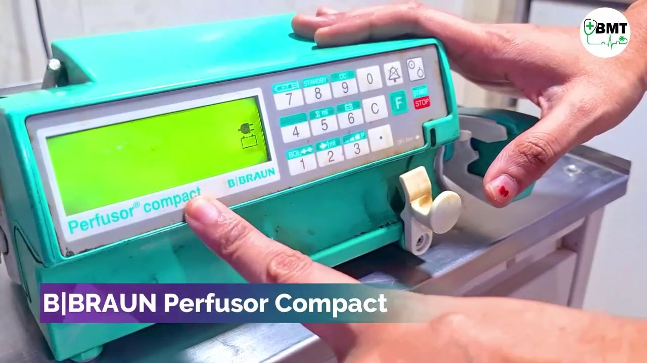 B_BRAUN Syringe pump Perfusor Compact _ How to use _ How to install and ...