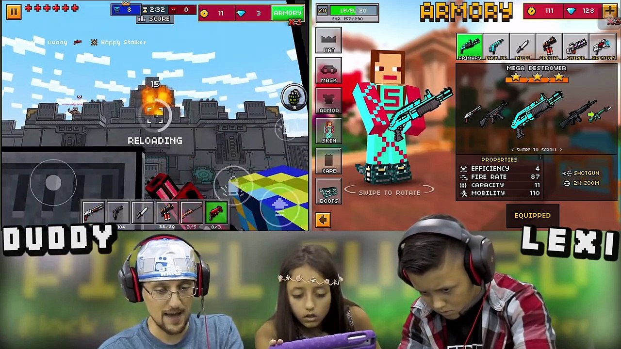 FGTEEV vs. You! + DANTDM Shoots Us!-!! PIXEL GUN 3D Star Wars ATAT Map ...