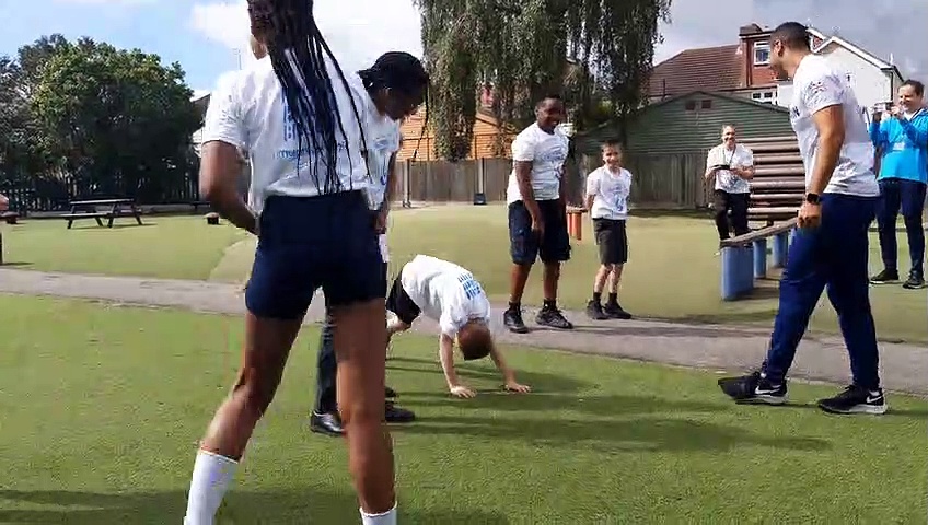 Team GB sprinter goes back to school