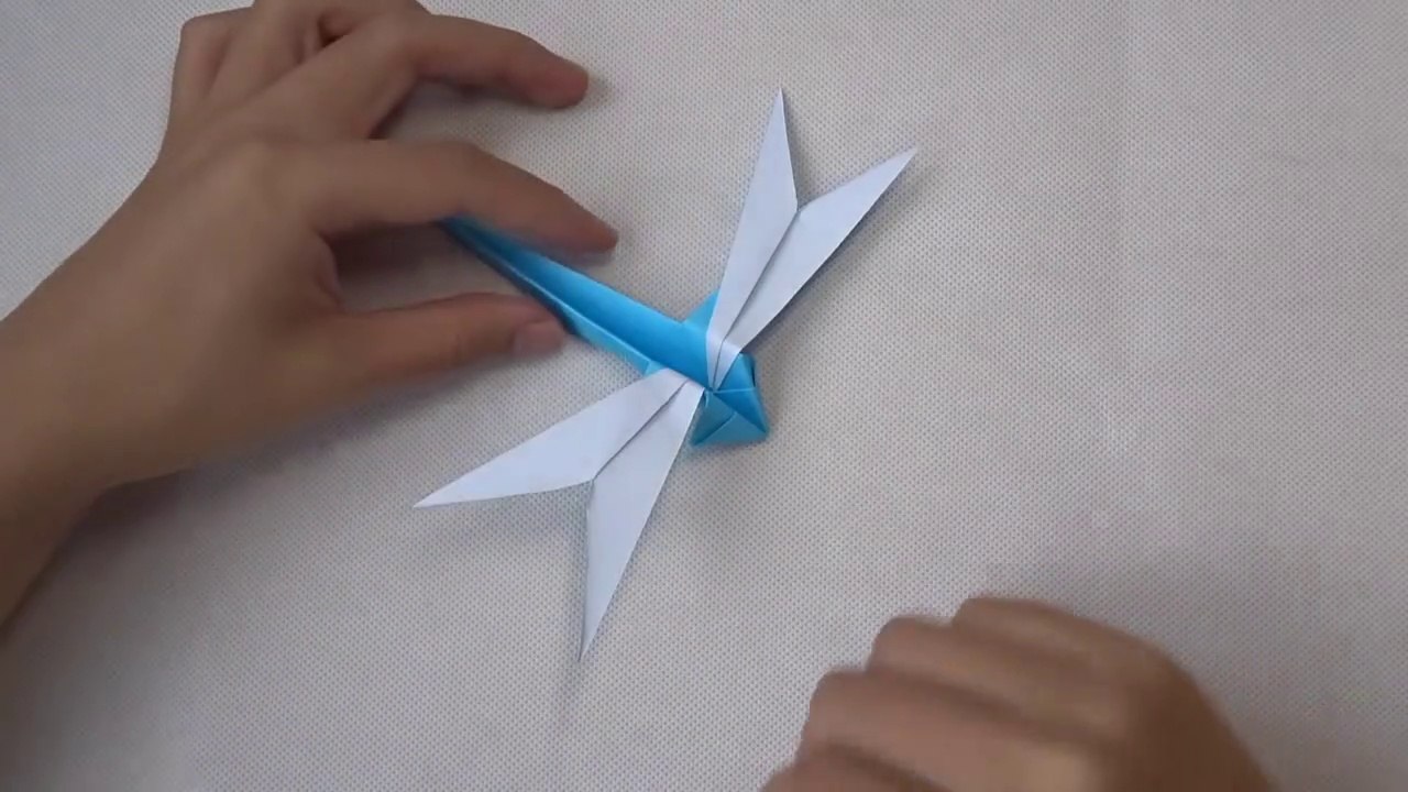 How to fold a Paper Dragonfly _ Origami Dragonfly _ Easy Origami ...