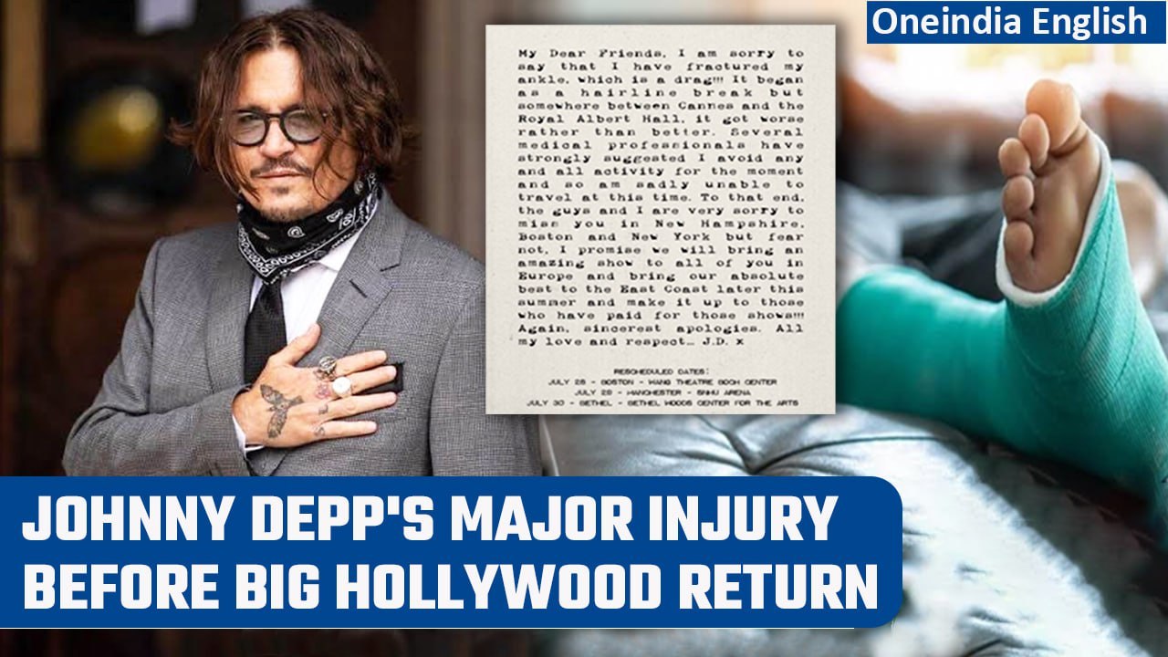 Johnny Depp suffers ankle injury, canceles his band concert, Shares an ...