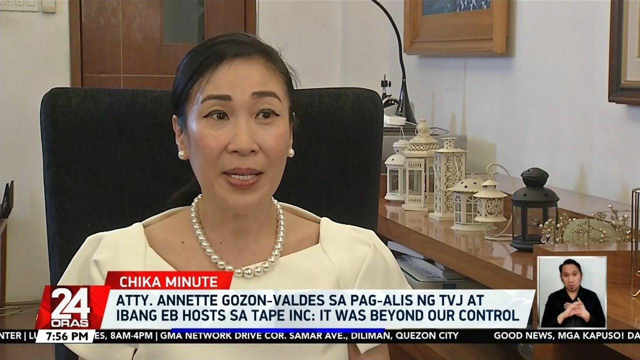 Atty. Annette Gozon-Valdes sa pag-alis ng TVJ at ibang EB hosts sa Tape Inc; It was beyond our ...