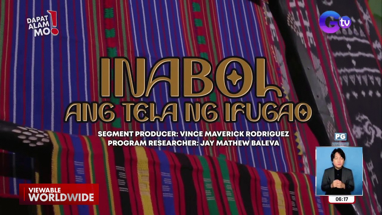 Paghahabi ng telang ‘inabol’ sa Ifugao, paano ginagawa? | Dapat Alam Mo ...