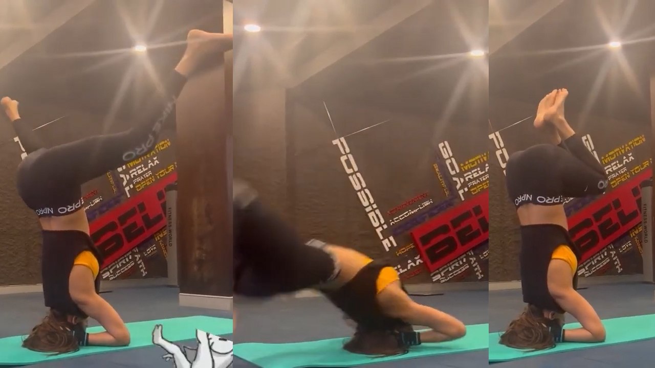 Nia Sharma Yoga करते हुए गिरी बुरी तरह, Yoga Day पर video किया Share ...