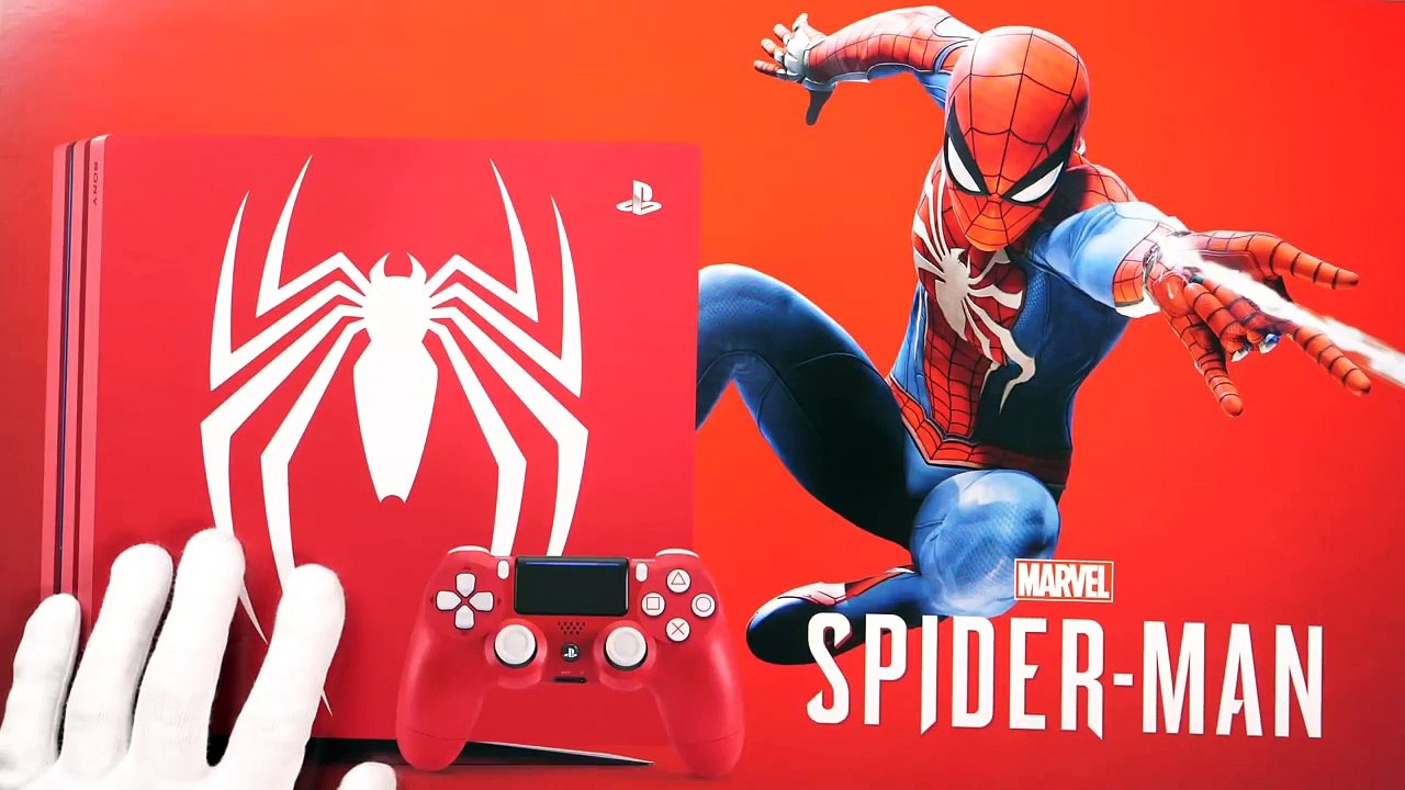 PS4 Pro "SPIDER-MAN" Limited Edition Console! Unboxing Marvel's Spider ...