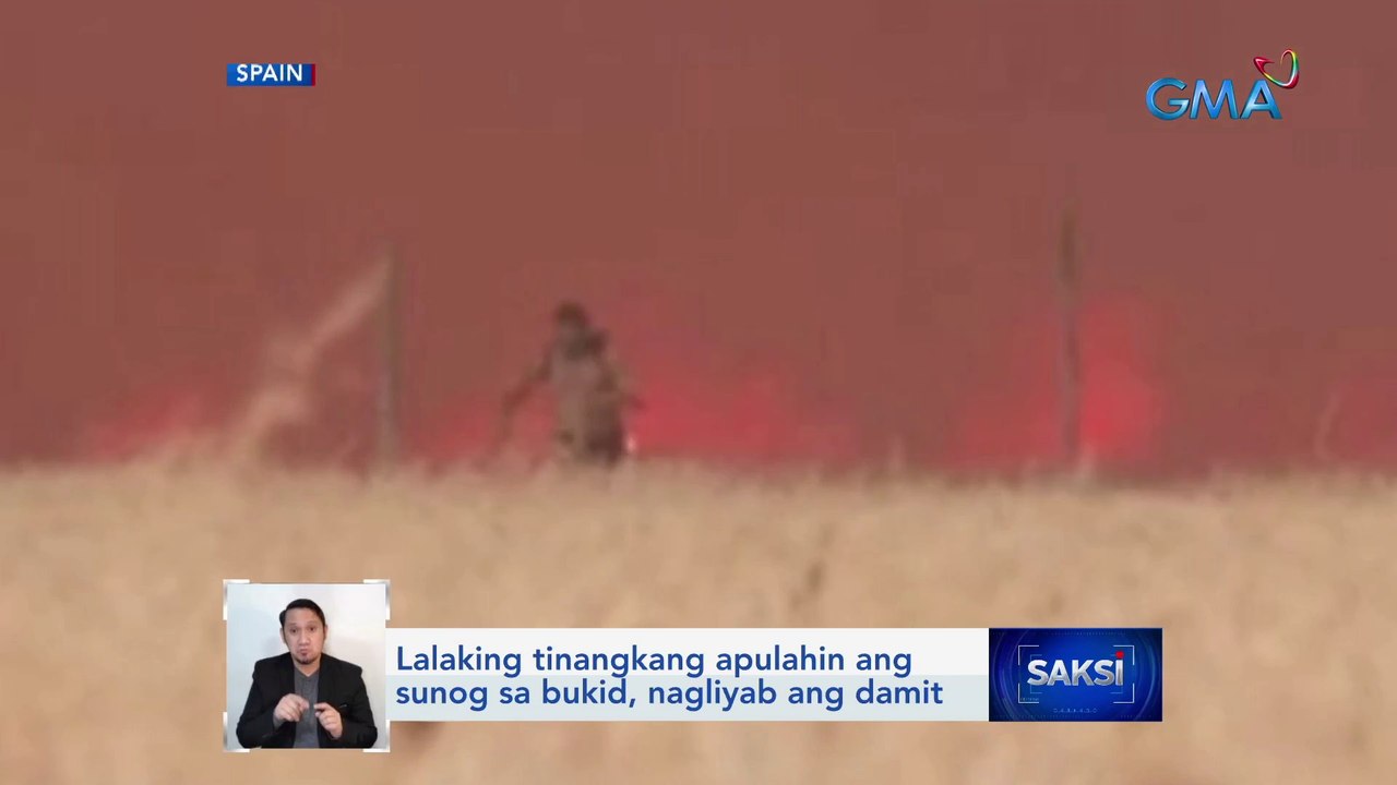 Lalaking tinangkang apulahin ang sunog sa bukid, nagliyab ang damit ...