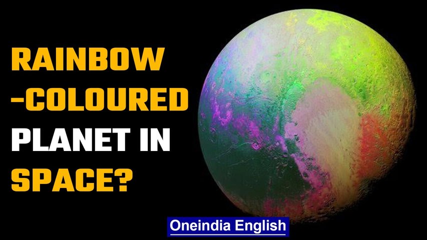 NASA shares stunning rainbow coloured image of Pluto [See pic ...