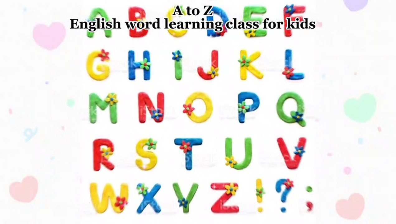 A to Z English words || English A to Z learning || ABCD learning ...