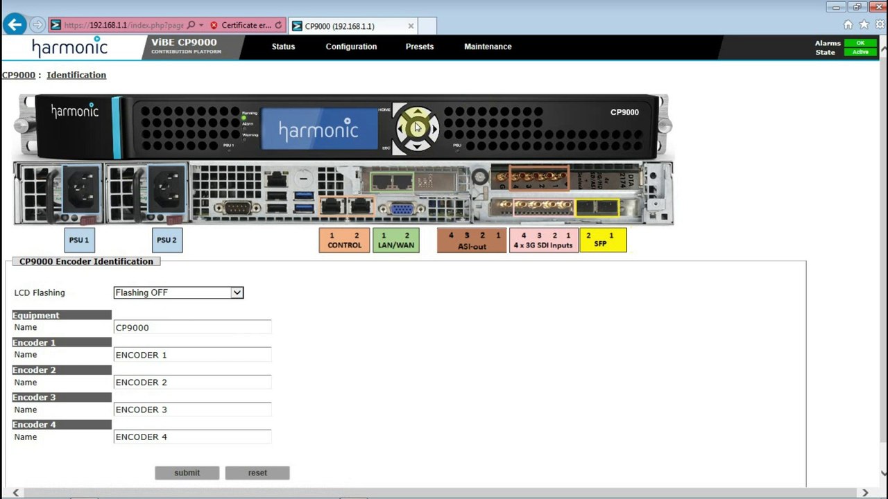 ENCODER HARMONIC VIBE CP9000 HD 4Mbps CONFIGURATION - video Dailymotion