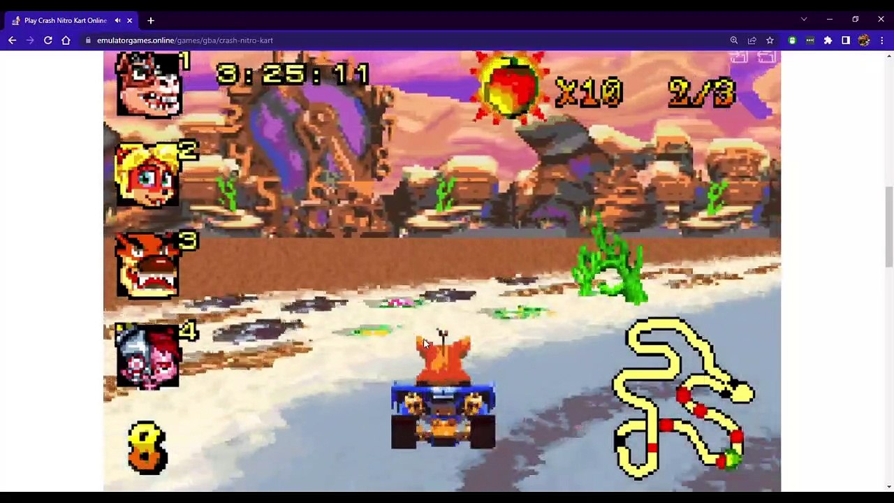 Crash Nitro Kart (GBA) - How To Unlock Fake Crash? (Out of Time Secret ...