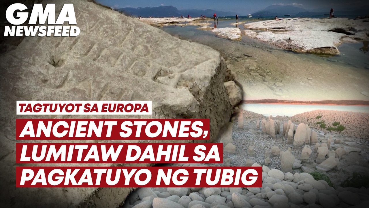 Tagtuyot sa Europa: Ancient stones, lumitaw dahil sa pagkatuyo ng tubig ...