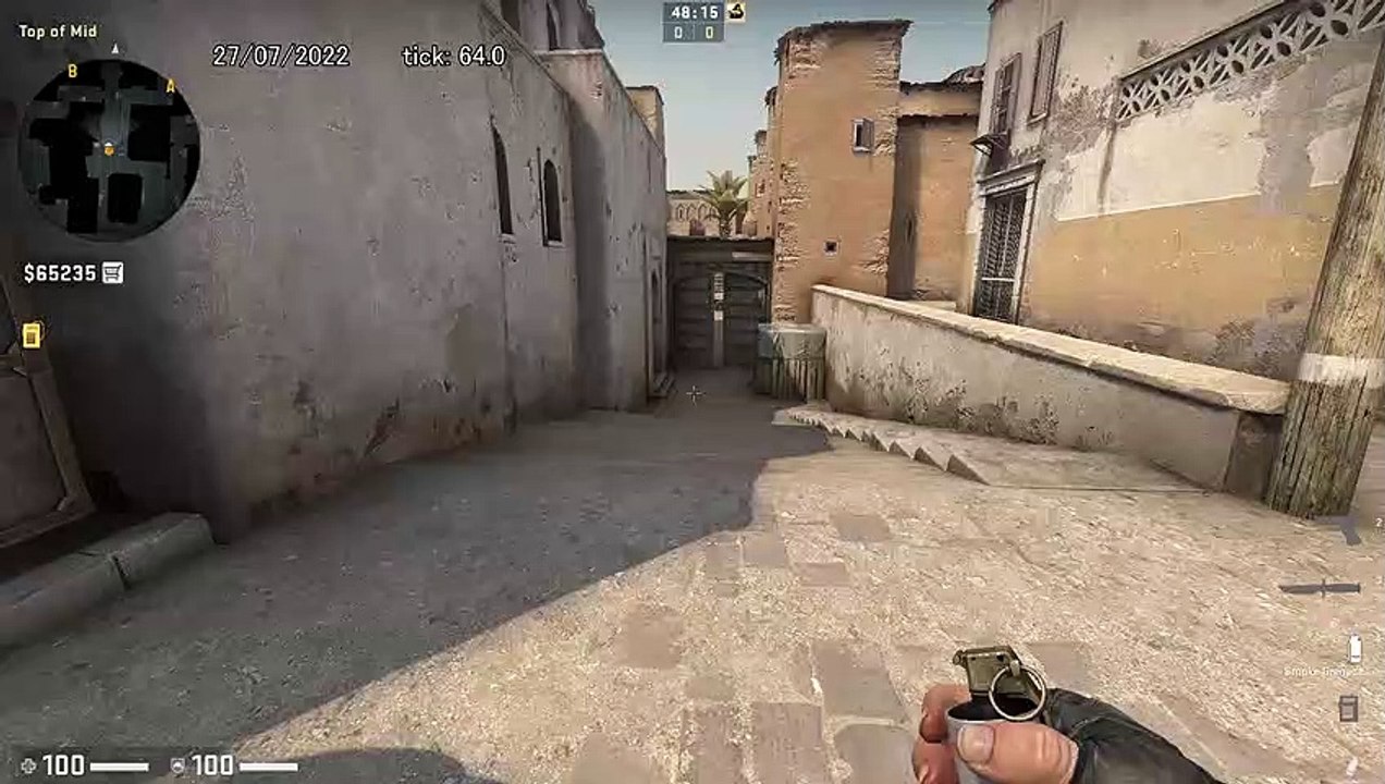 How to Smoke Mid Doors on Dust 2, option 2 - CSGO - video Dailymotion