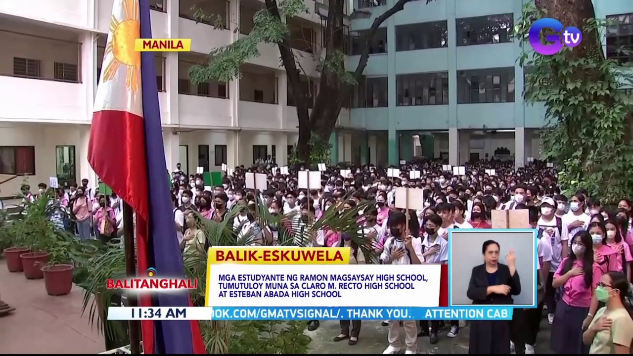 Mga estudyante ng Ramon Magsaysay High School, tumutuloy muna sa Claro ...