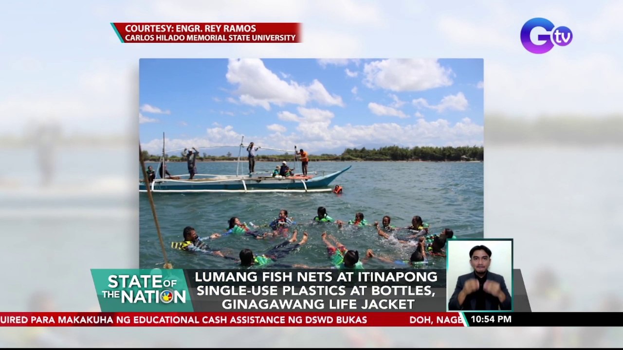 Lumang fish nets at itinapong single-use plastics at bottles ...