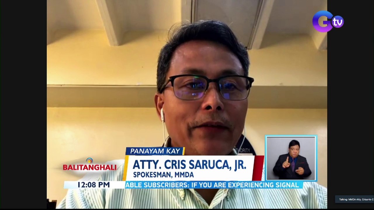 Panayam kay Atty. Cris Saruca, Jr. Spokesperson, MMDA | BT - video ...