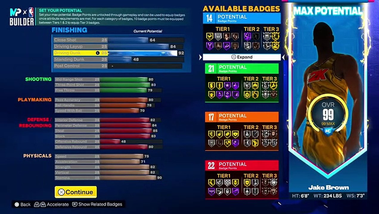 NBA 2K23 MyPlayer Builder REVEALED - 6'8 LeBRON JAMES BULLY BADGE BUILD ...