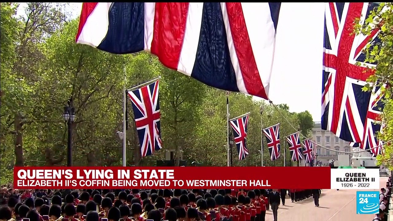 Procession of Queen Elizabeth II's coffin underway in London - video Dailymotion