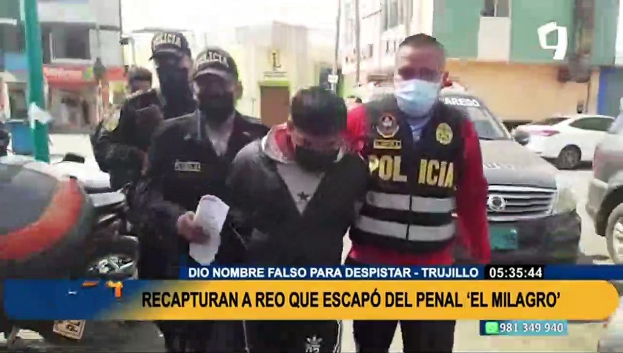 Trujillo Pnp Capturó A Reo Que Se Fugó Del Penal “el Milagro” Vídeo