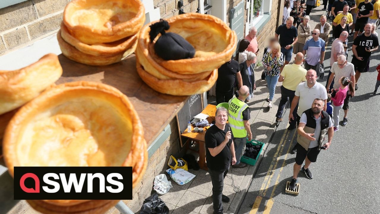 Britain competes in the World Black Pudding Throwing Championships ...