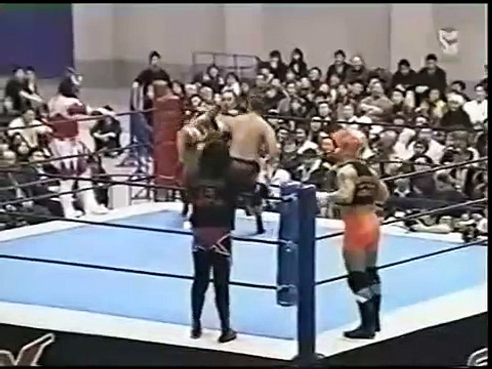 Tiger Mask IV & Super Crazy & Curry Man vs Jushin Thunder Lyger & Gado ...