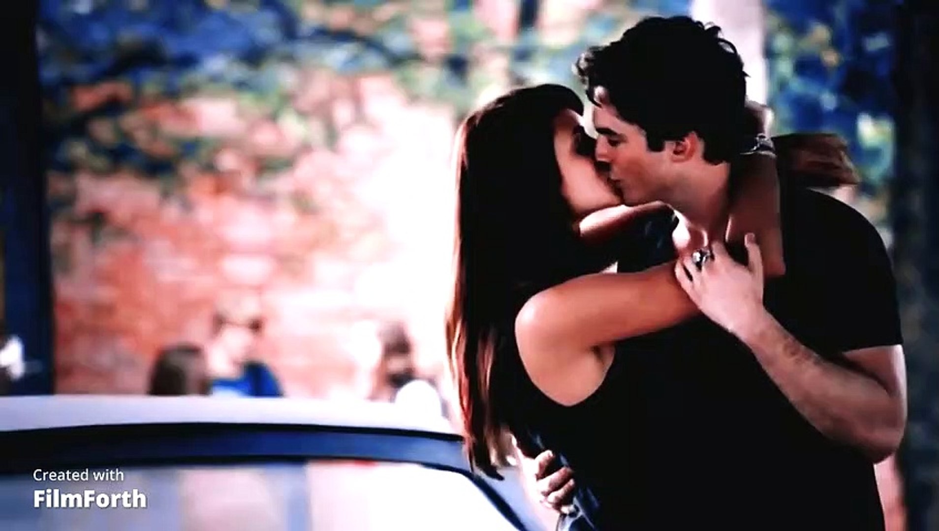 Vampire Diaries Season 5 Elena And Damon Kissing