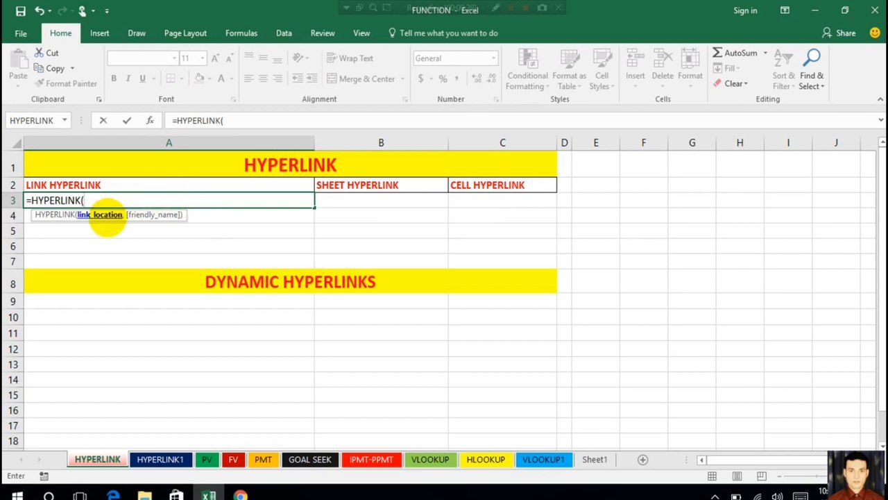 MS Excel Hyperlink By Formula Video Dailymotion