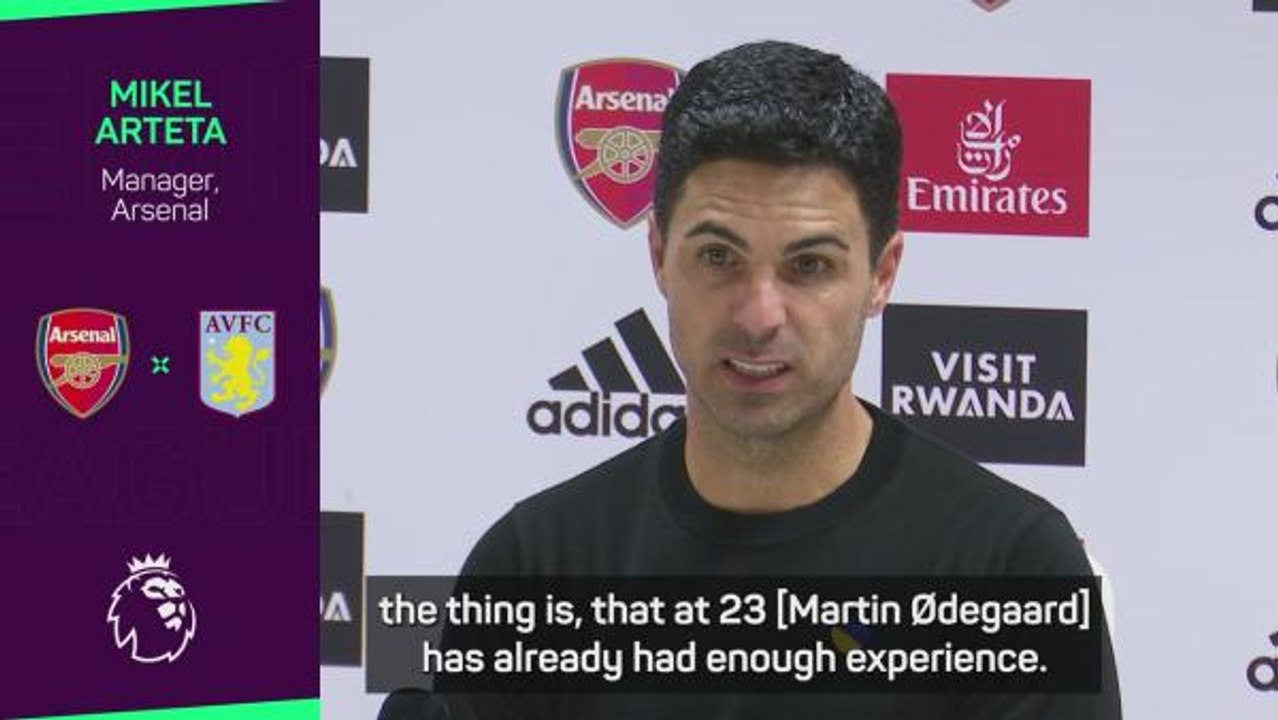 Odegaard Thriving As Arsenal Skipper Arteta Video Dailymotion