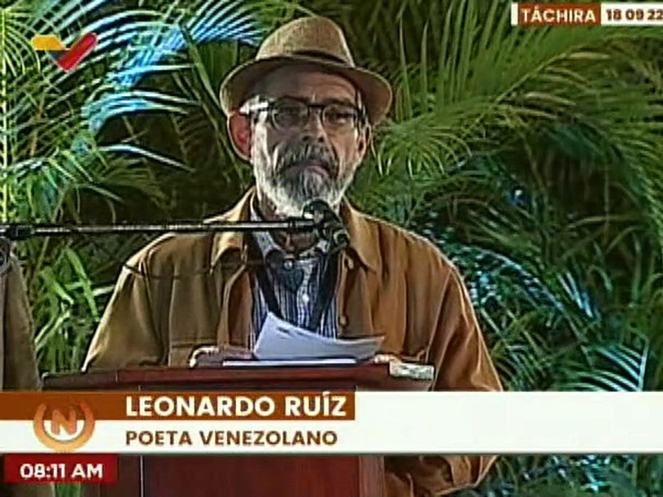 Maestro venezolano Leonardo Ruiz recita poema enfocado en la paz y a la ...