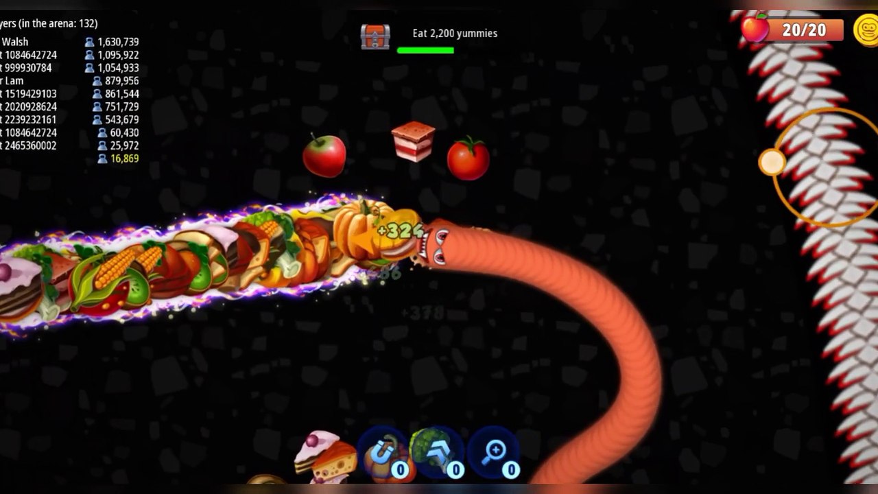 Worms zone game play video.biggest snacks - video Dailymotion
