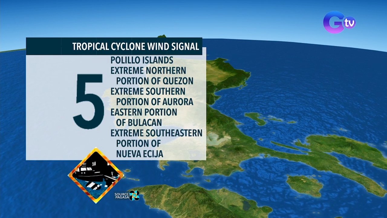 Nadagdagan pa ang mga lugar na nasa ilalim ng Signal number 5 habang ...