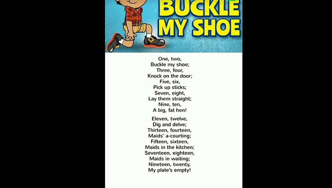buckle my shoe | one two buckle my shoe poem | one two buckle my shoe ...