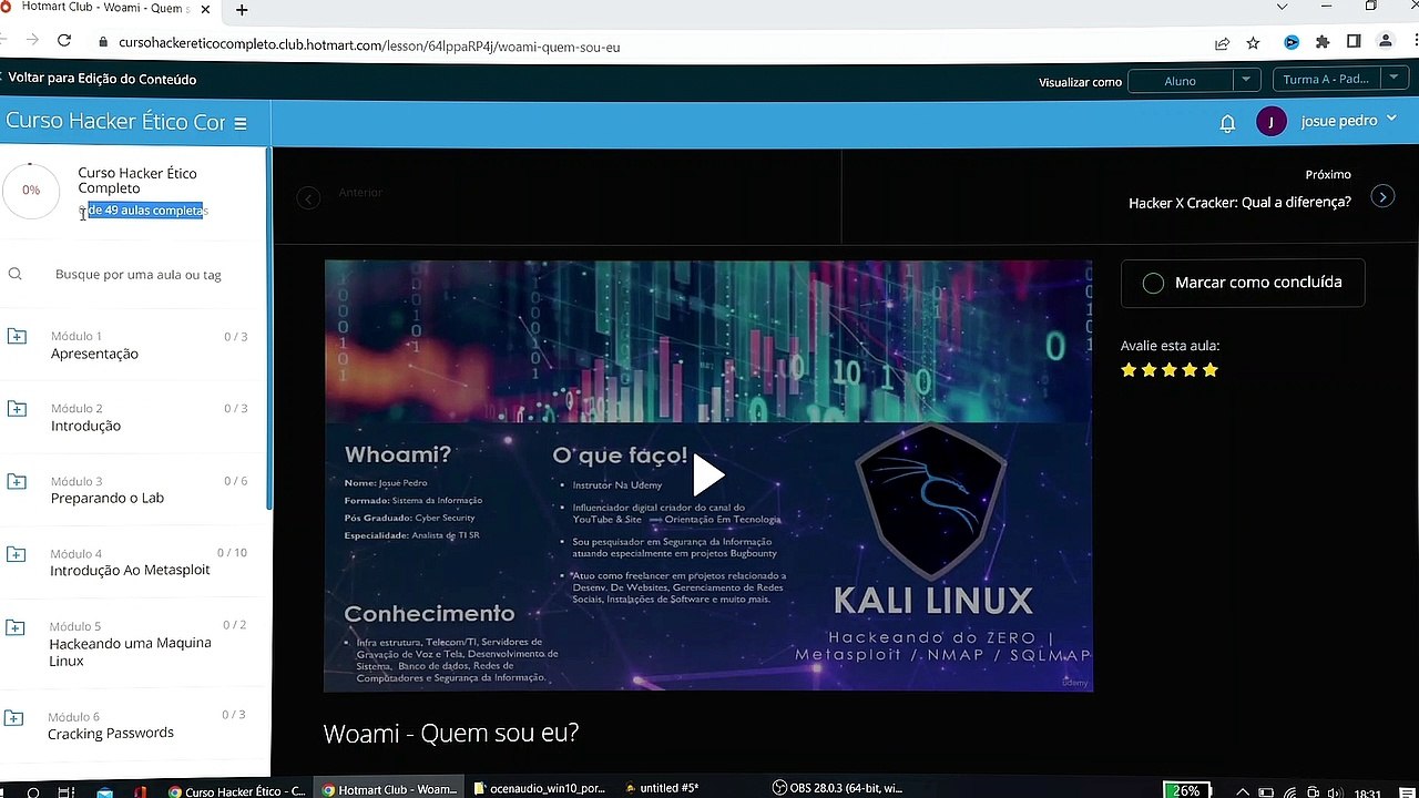 Venda de Curso - Segurança da informação - Hotmart - Vídeo Dailymotion